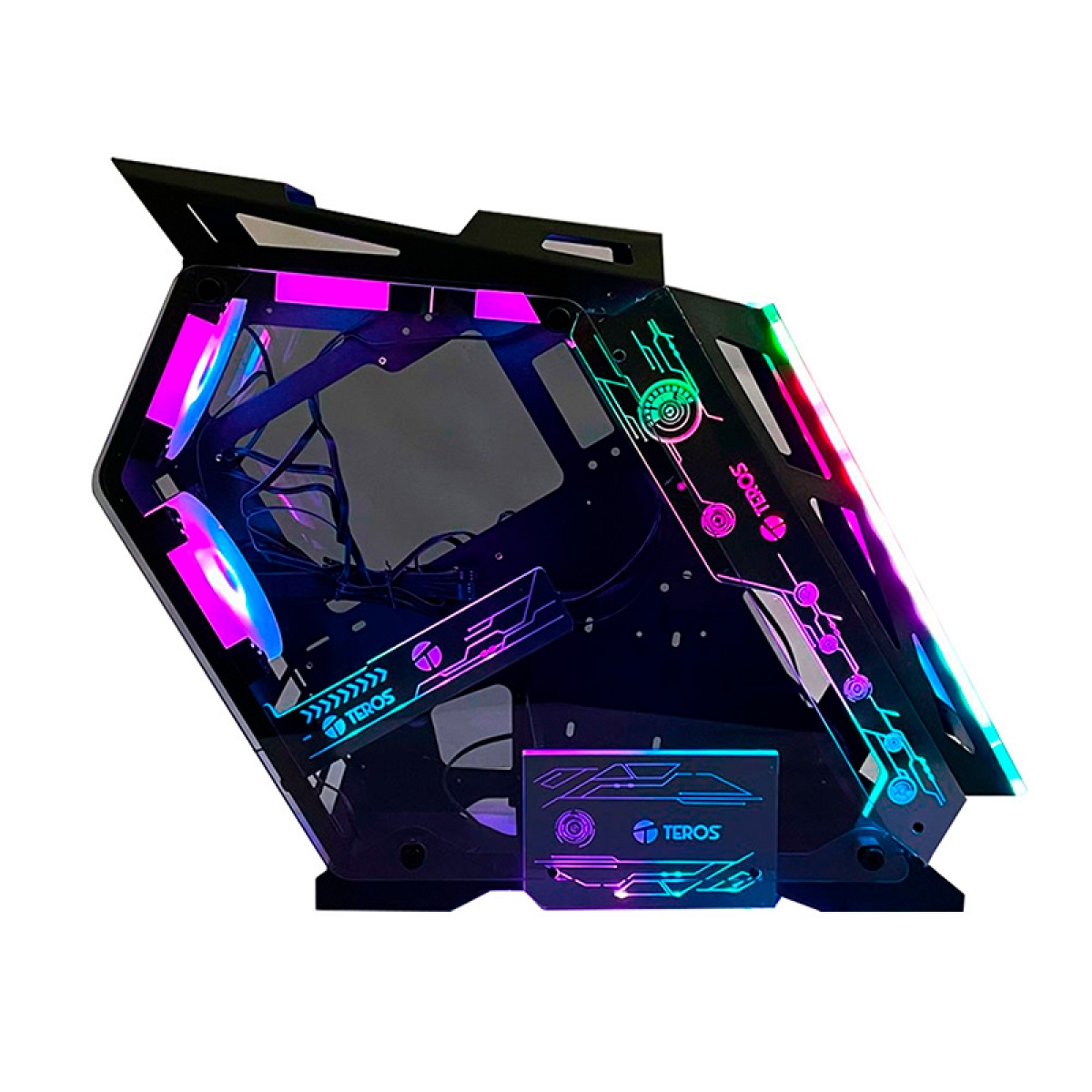 Case Gamer Teros TE1163N, Negro, USB 3.0, USB 2.0, Audio fan ARGB ...
